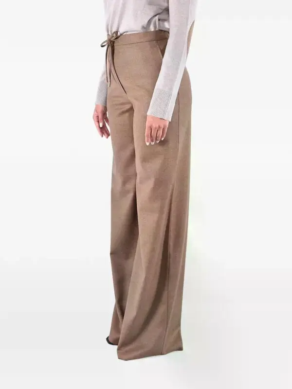 Max Mara Drawstring-waist Flannel Trousers