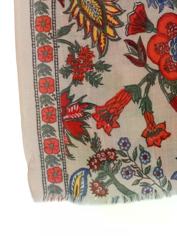 CLAUDIO CUTULI Floral-pattern Frayed Scarf