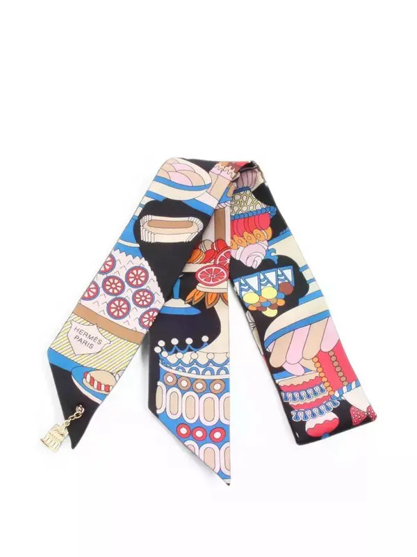 Hermès 2010s La Patisserie Francaise Charm Scarf