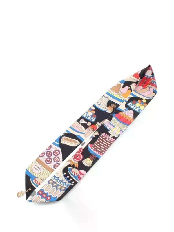 Hermès 2010s La Patisserie Francaise Charm Scarf
