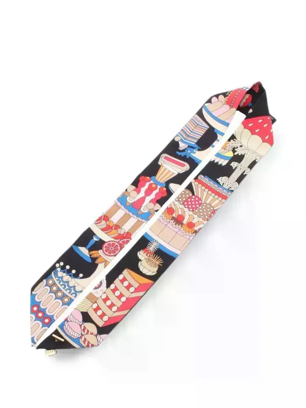 Hermès 2010s La Patisserie Francaise Charm Scarf