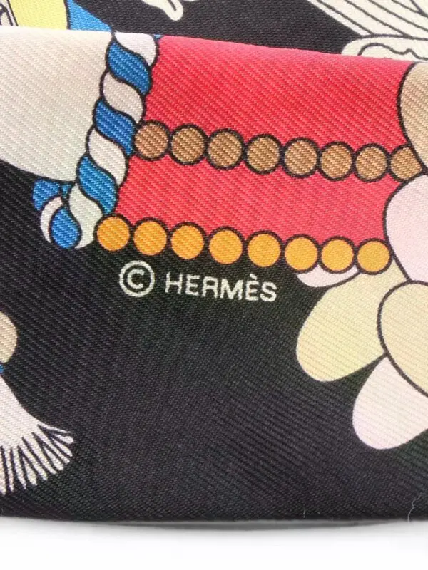 Hermès 2010s La Patisserie Francaise Charm Scarf