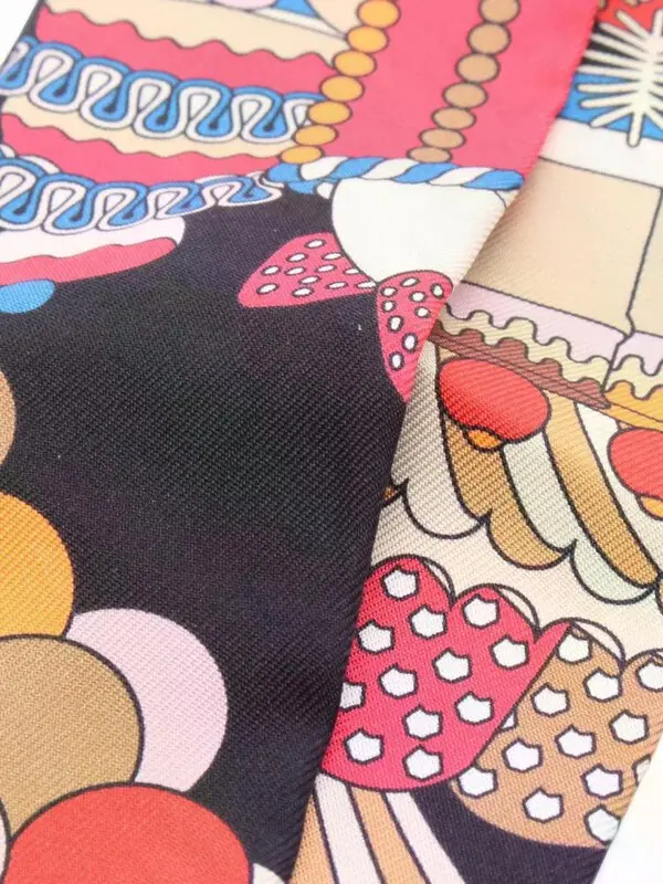 Hermès 2010s La Patisserie Francaise Charm Scarf