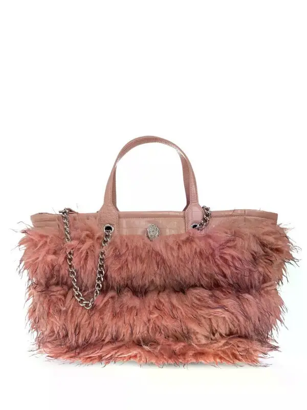 Kurt Geiger Hoxton Faux-fur Leather Tote Bag - Pink