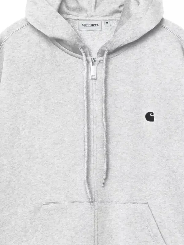 Carhartt Work In Progress Mack Logo-embroidered Zip-up Hoodie