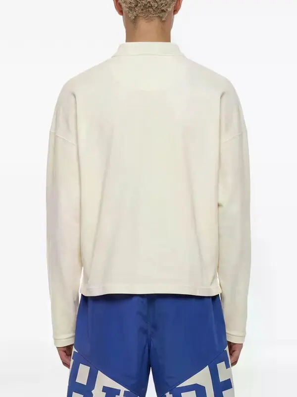 Rhude Logo-embroidered Long-sleeve Polo Shirt