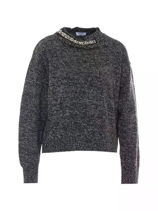 Liu Jo Embellished Melange Sweater