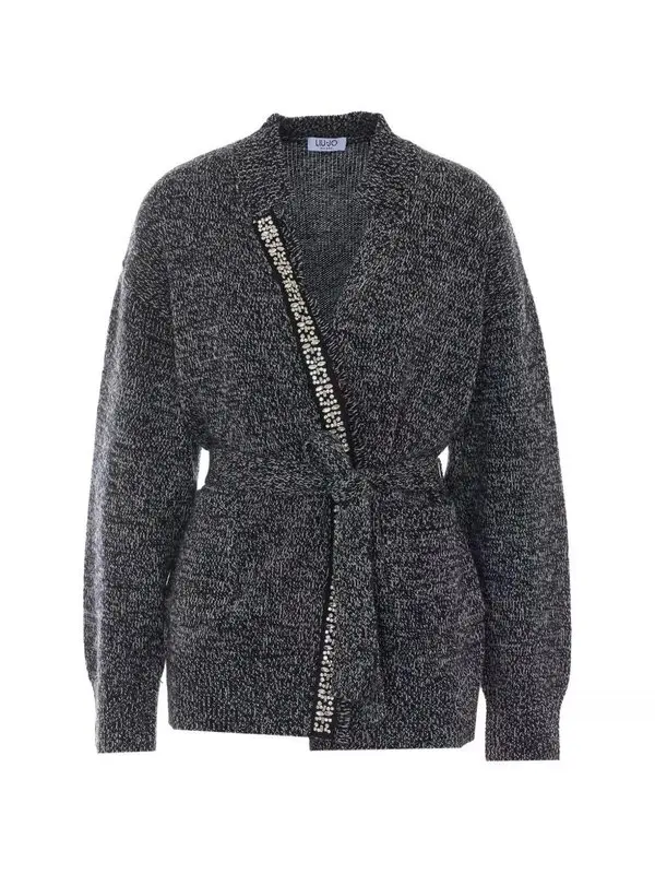 Liu Jo Crystal-embellished Belted Cardigan