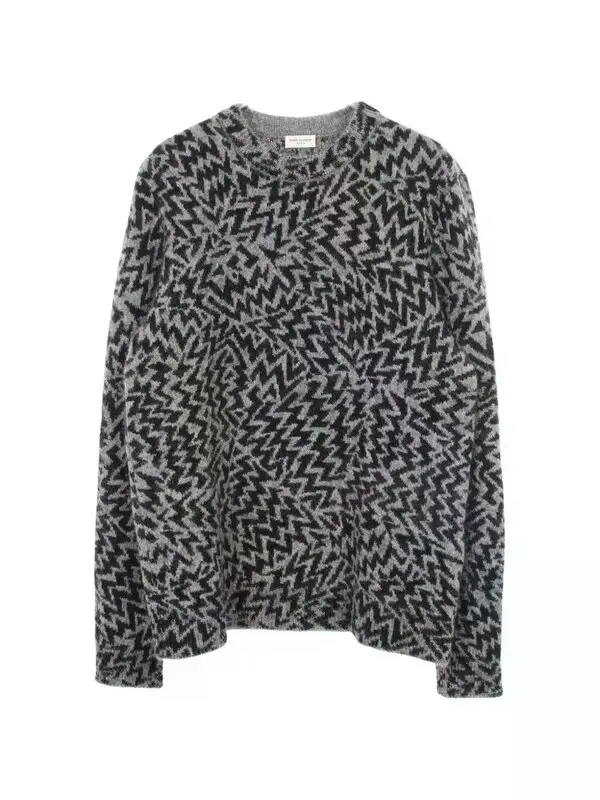 Saint Laurent 2010s Zigzag Knit Sweater