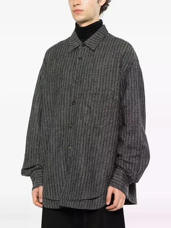 ZIGGY CHEN Stripe-patterned Patch-pocket Shirt