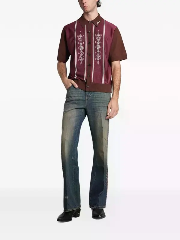 Amiri Ma Paneled Knit Shirt