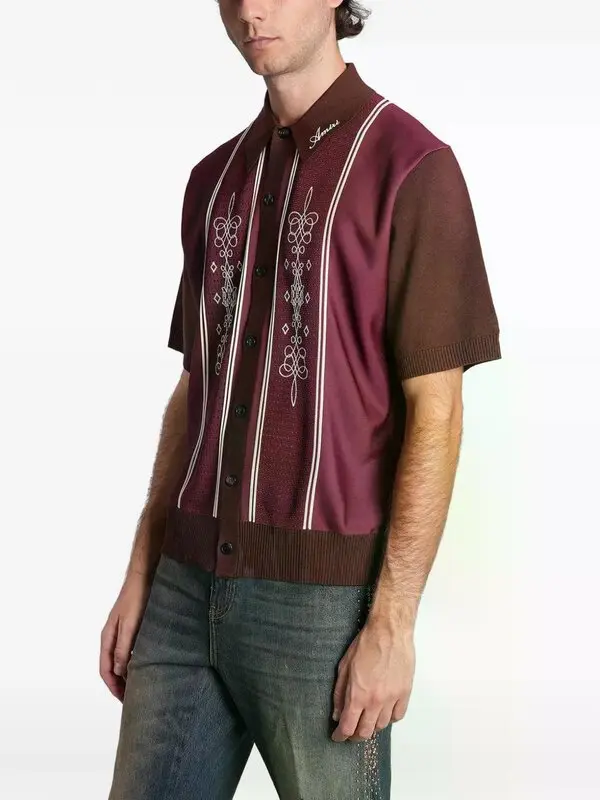 Amiri Ma Paneled Knit Shirt