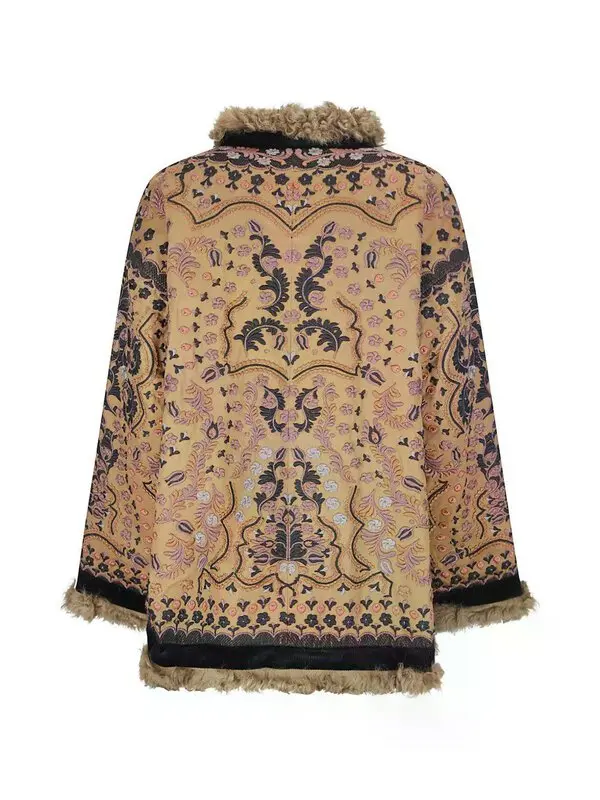 Antik Batik Ivan Embroidered Fur-trim Jacket