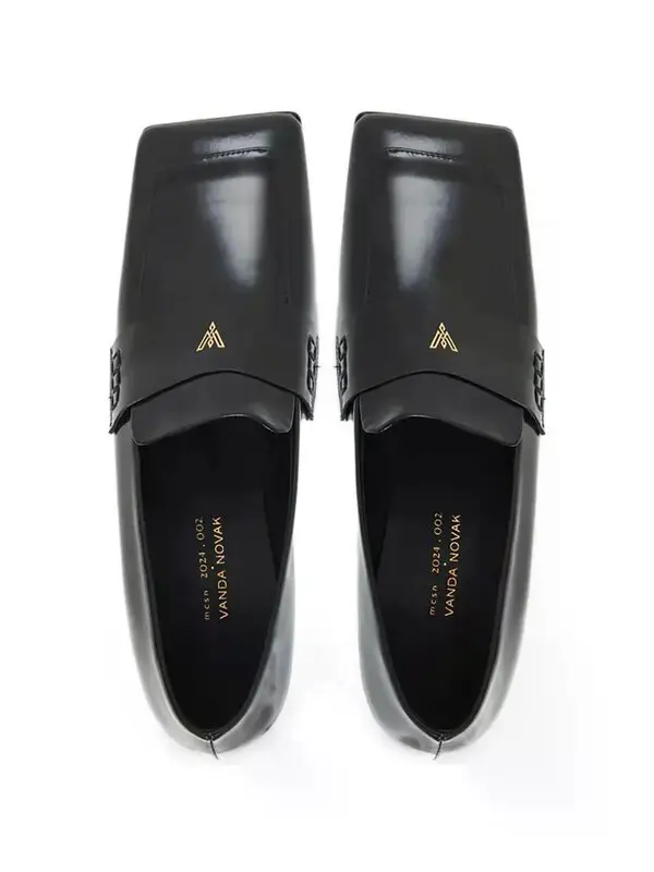 VANDA NOVAK Alex Logo-plaque Square-toe Loafers