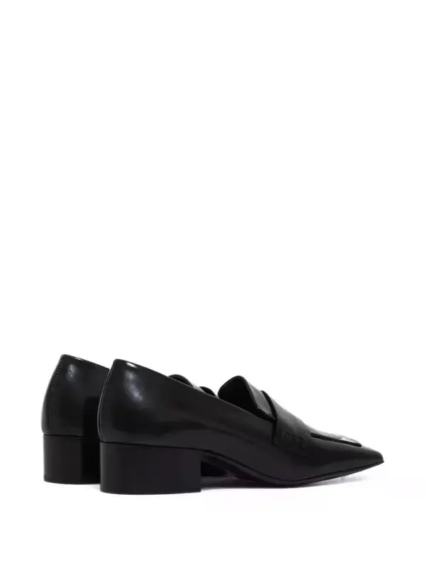 VANDA NOVAK Alex Logo-plaque Square-toe Loafers