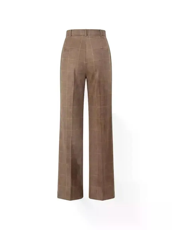 Max Mara Agile Checked Wool Trousers