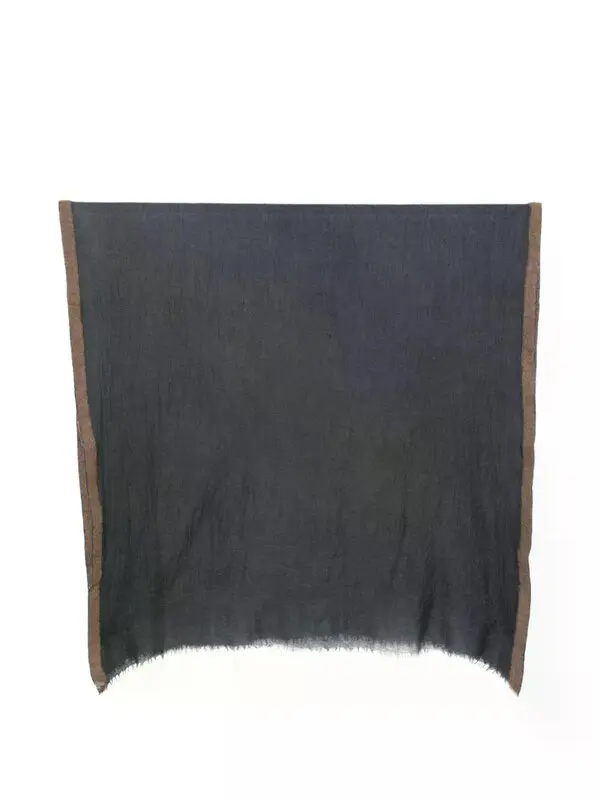 MIRROR IN THE SKY Felted Frayed-edge Scarf - Grey