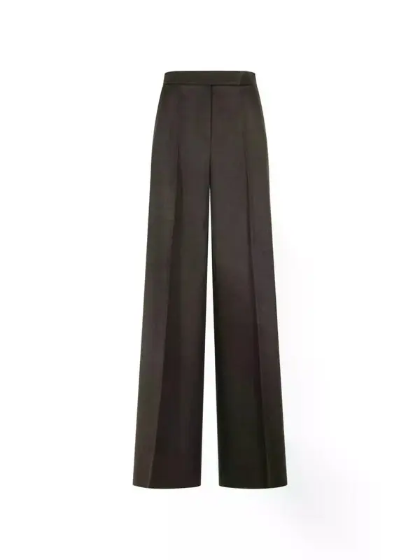 Max Mara Pleated Wide-leg Trousers - Brown