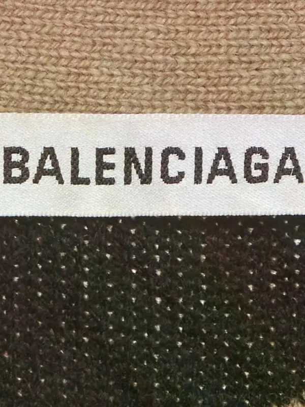 Balenciaga Logo Intarsia Oversized Cardigan
