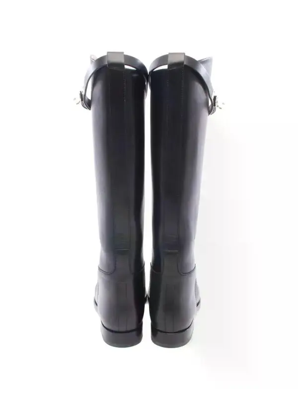 Hermès 2010s Jumping Leather Boots - Black