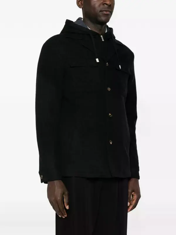Eleventy Hooded Wool Jacket