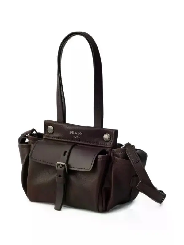 Prada Route Leather Mini Tote Bag