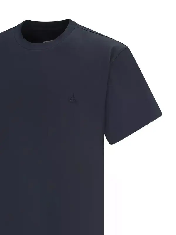 JIL SANDER Embroidered Cotton T-shirt - Blue