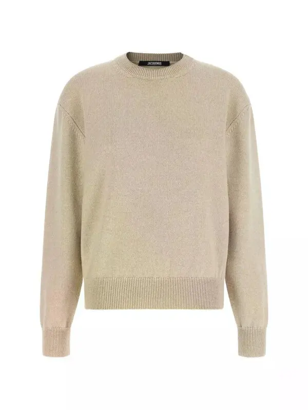 Jacquemus La Maille Moulin Logo-intarsia Sweater - Neutrals