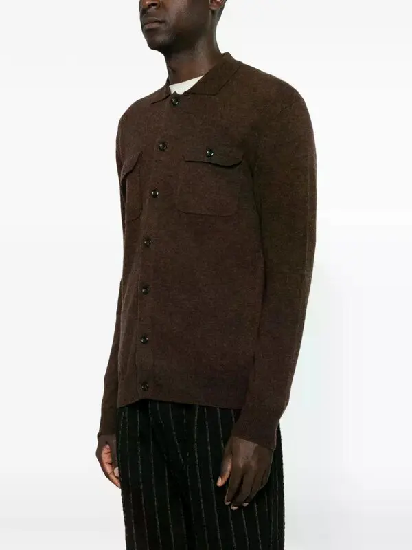HOSIO Button-up Chest-pocket Cardigan