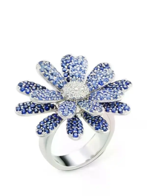 MIO HARUTAKA Daisy Sapphire And Diamond Ring - Silver