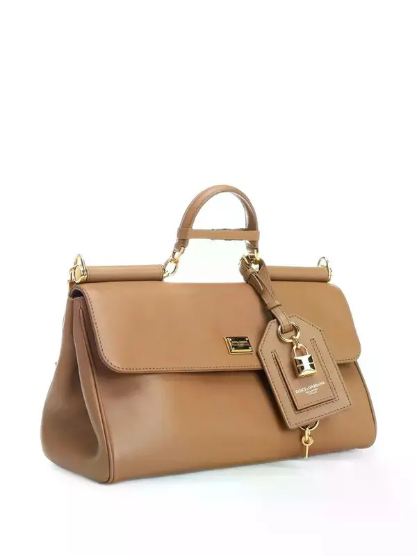 Dolce & Gabbana Medium My Sicily Leather Tote Bag - Brown