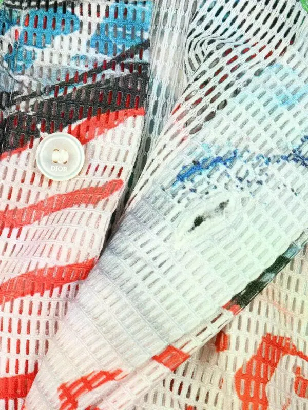 Dior 2010s Raymond Pettibon Mesh Shirt