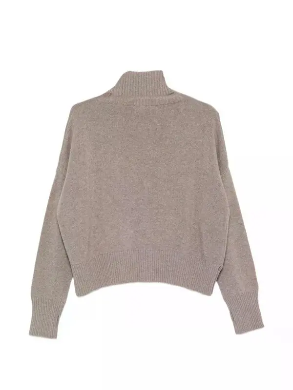 MA'RY'YA Roll-neck Side-slit Sweater