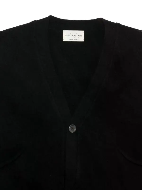 MA'RY'YA V-neck Buttoned Cardigan