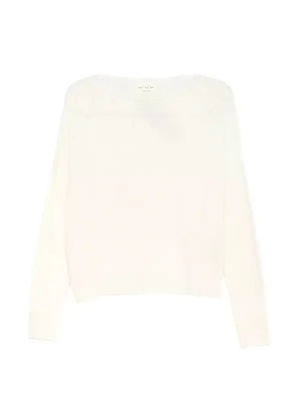 MA'RY'YA Raglan-sleeve Boat-neck Sweater - Neutrals