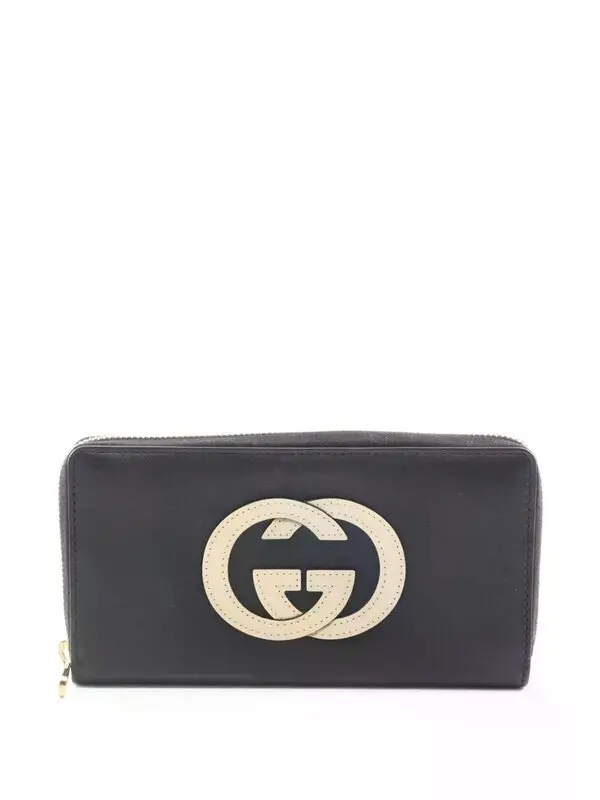 Gucci 2010s Interlocking G Long Wallet - Black