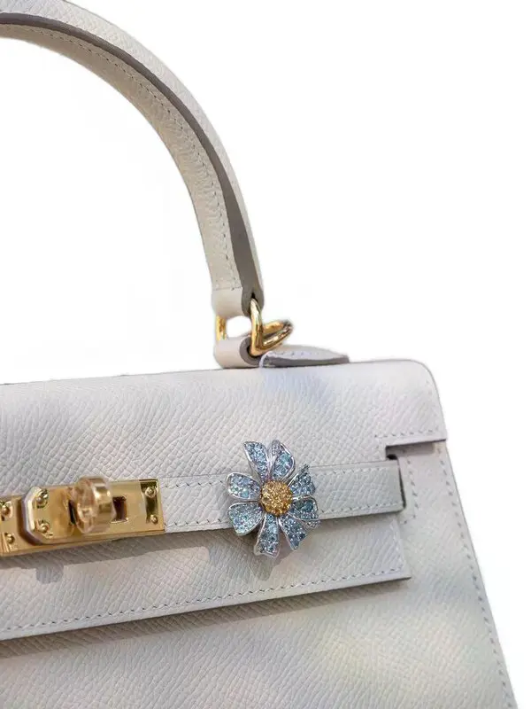 ASHNA MEHTA Blue Topaz Yellow Sapphire Daisy Bag Charm