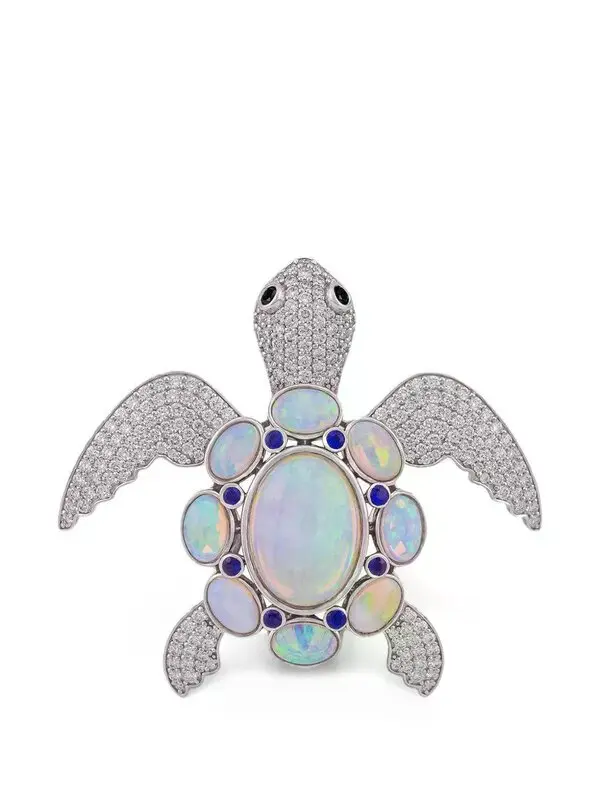 ASHNA MEHTA Opal And Diamond Turtle Bag Charm