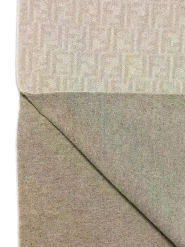 Fendi Ff Logo Fringed Scarf