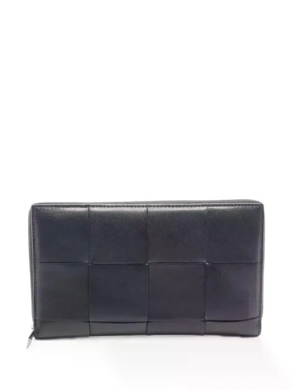 Bottega Veneta 2000s Cassette Zip-around Wallet - Black