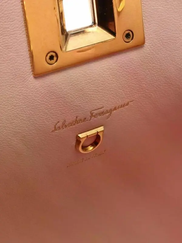 FERRAGAMO 2020s The Studio Box Leather Tote Bag