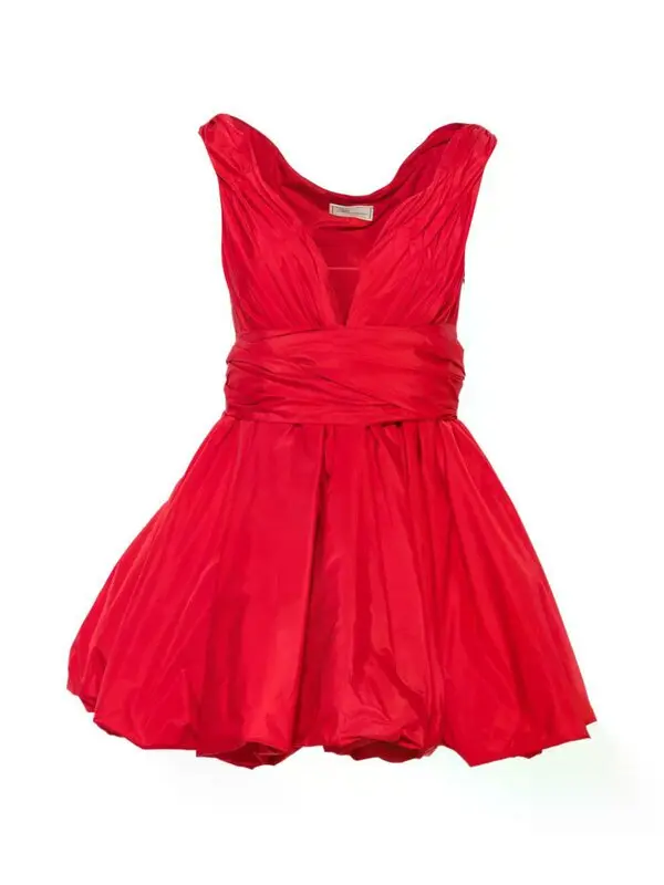 Blumarine Bow-detail Ruched Mini Dress