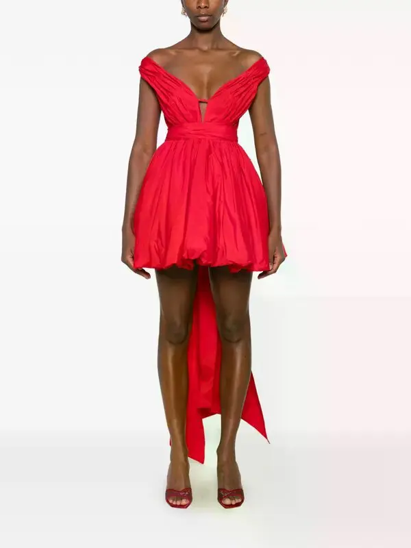 Blumarine Bow-detail Ruched Mini Dress