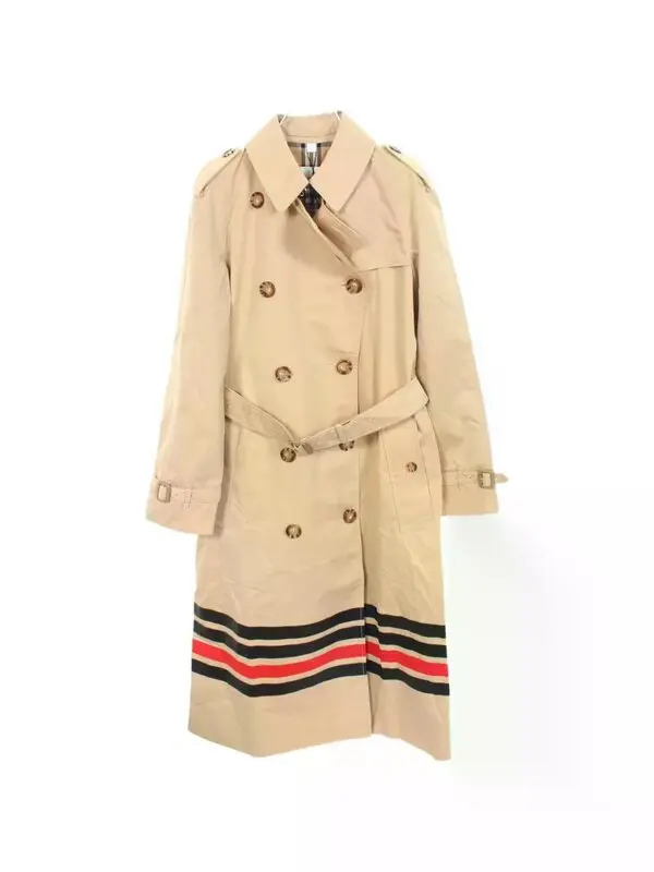 Burberry 2010 Striped Belted Trench Coat
