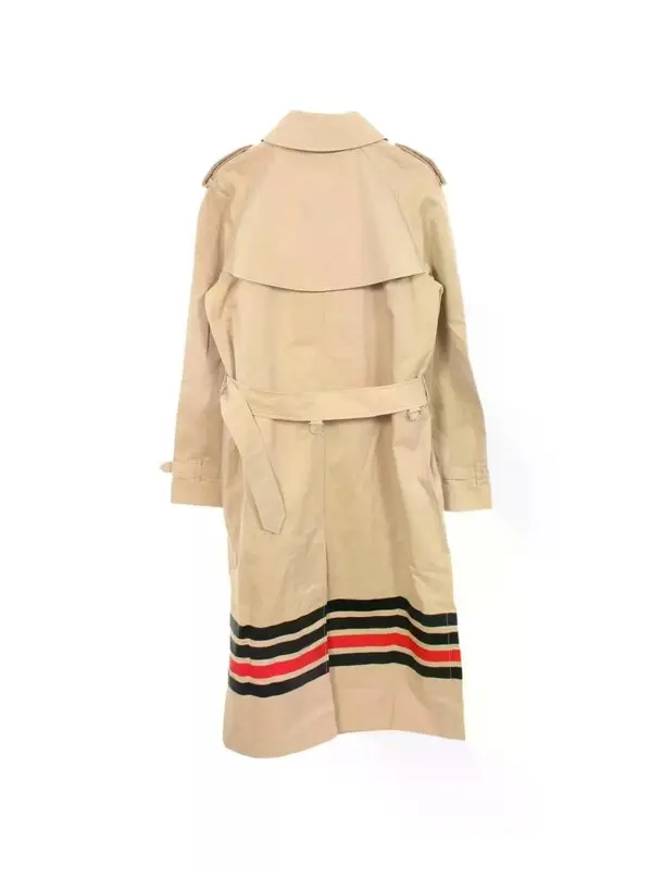Burberry 2010 Striped Belted Trench Coat