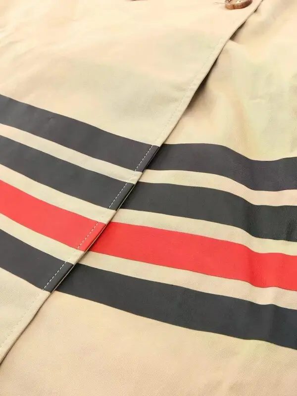 Burberry 2010 Striped Belted Trench Coat