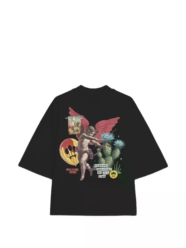 BARROW Graphic-print Drop-shoulder T-shirt