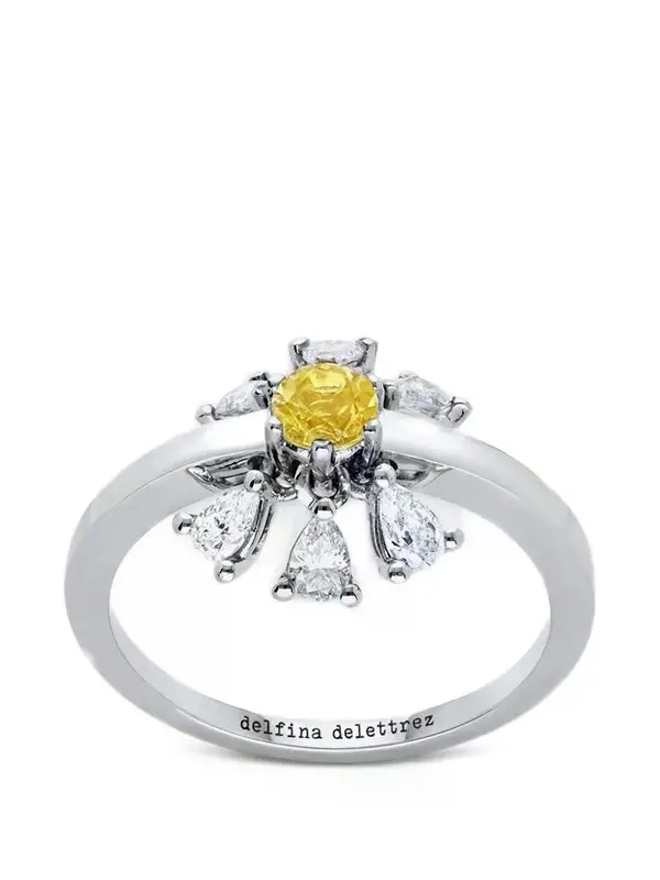 Delfina Delettrez Dancing Diamond Ring - Silver