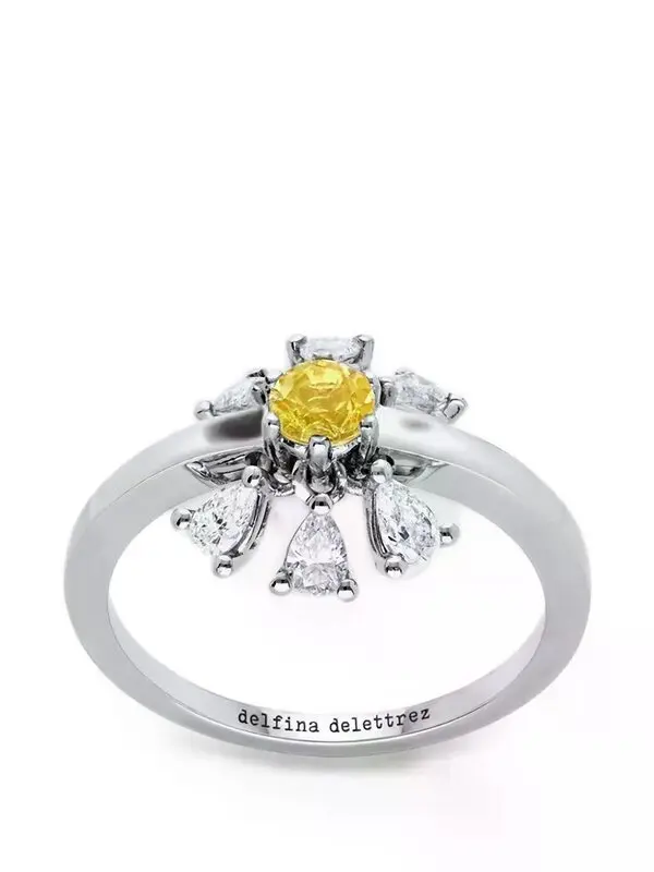 Delfina Delettrez Dancing Diamond Ring - Silver