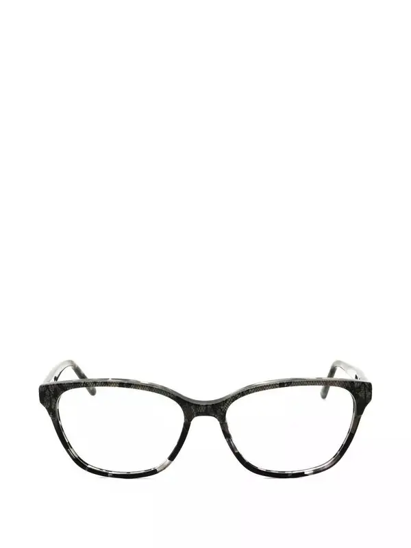 Bebe Lace-print Rectangle-frame Glasses - Grey